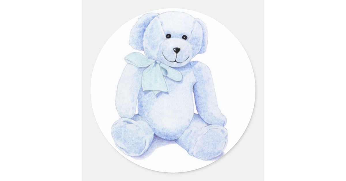 Blue Teddy Bear Sticker | Zazzle