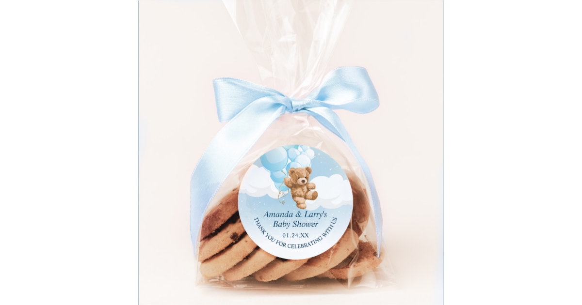 Blue Teddy Bear with Balloons Sticker | Zazzle