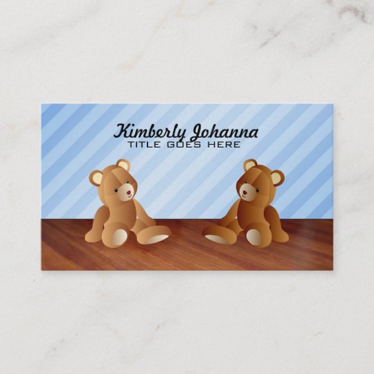 Blue Teddy Bears Business Cards | Zazzle.com