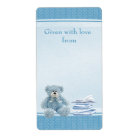 Blue Teddy Bring a Book Baby Shower Bookplates | Zazzle.com