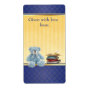 Blue Teddy Bring a Book Baby Shower Bookplates | Zazzle