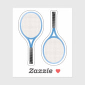 Blue tennis racket stickers | Zazzle