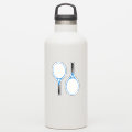 Blue tennis racket stickers | Zazzle