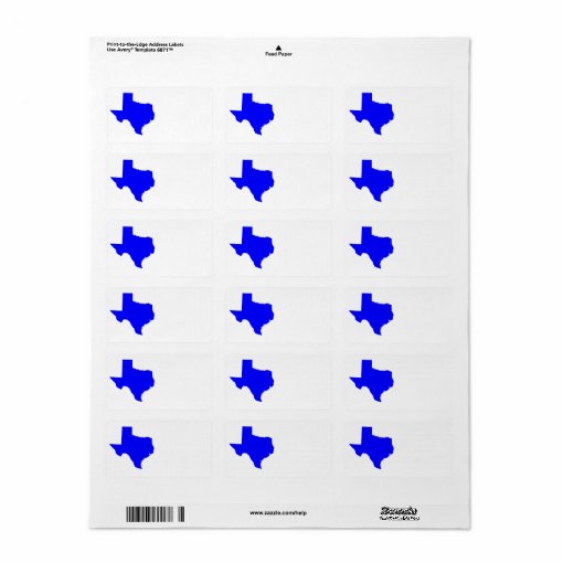 Blue Texas Shape Label | Zazzle
