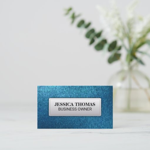 Blue Texture Background Business Card | Zazzle