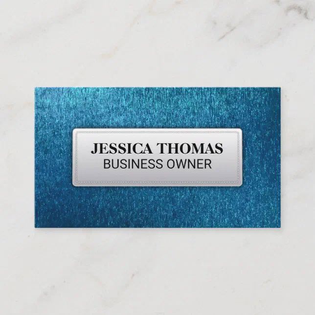 Blue Texture Background Business Card | Zazzle
