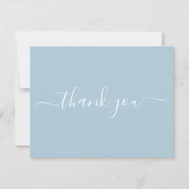 Blue Thank You Note | Zazzle