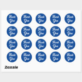 Blue Thank You Sticker | Zazzle