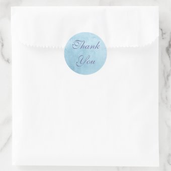 Blue Thank You Sticker | Zazzle