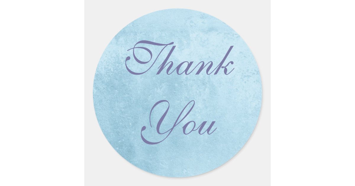 Blue Thank You Sticker | Zazzle