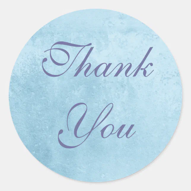 Blue Thank You Sticker | Zazzle