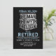 Blue The Man The Myth The Legend Retirement Party Invitation | Zazzle
