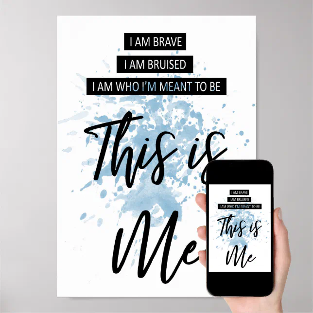 Blue This Is Me The Greatest Showman Song Lyric Poster | Zazzle