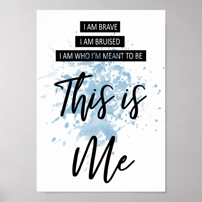 Blue This Is Me The Greatest Showman Song Lyric Poster | Zazzle