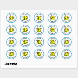 Blue Thumbs Up Smile Face Kind School Reward Classic Round Sticker | Zazzle