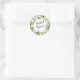 Blue Tile Lemon Bridal Shower Classic Round Sticker | Zazzle
