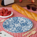 Blue Tile Santorini Greek/ Spanish themed Paper Plates | Zazzle