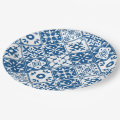 Blue Tile Santorini Greek/ Spanish themed Paper Plates | Zazzle