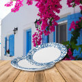 Blue Tile Santorini Greek/ Spanish themed Paper Plates | Zazzle