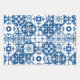 Blue Tile Santorini Greek/ Spanish themed Wrapping Paper Sheets | Zazzle