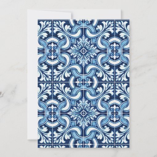 Blue tiles and lemon Amalfi Positano wedding Invitation | Zazzle