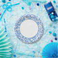 Blue Tiles Greek Mediterranean Party Paper Plates | Zazzle