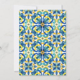 Blue tiles lemon Amalfi Positano birthday party Invitation | Zazzle