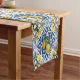 Blue tiles lemon Amalfi Positano Mediterranean Short Table Runner | Zazzle