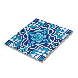 Blue tiles,Mediterranean tiles,majolica Ceramic Tile | Zazzle