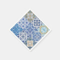 Blue Tiles Paper Napkins | Zazzle
