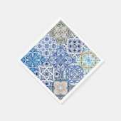 Blue Tiles Paper Napkins | Zazzle