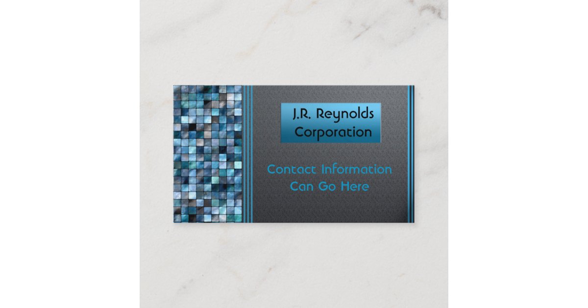 Blue Tiles Professional Business Cards | Zazzle