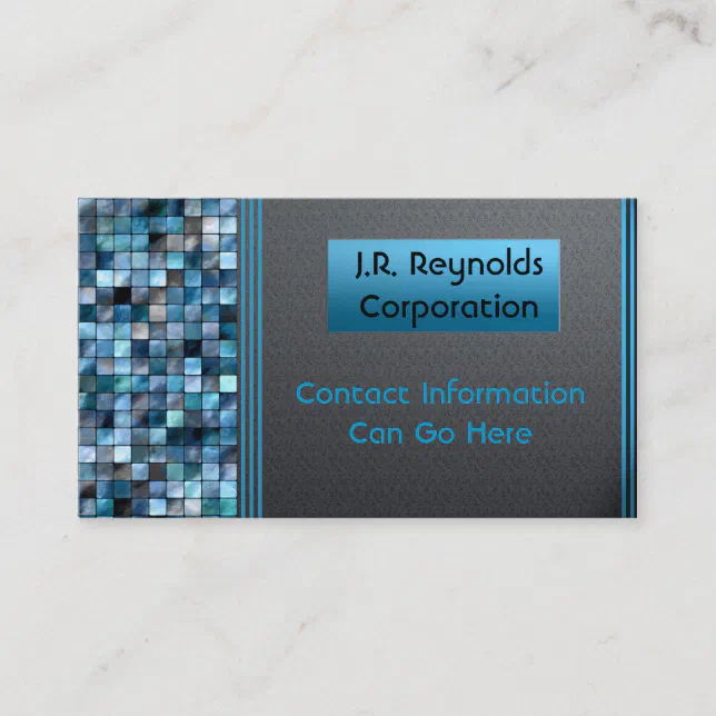 Blue Tiles Professional Business Cards | Zazzle