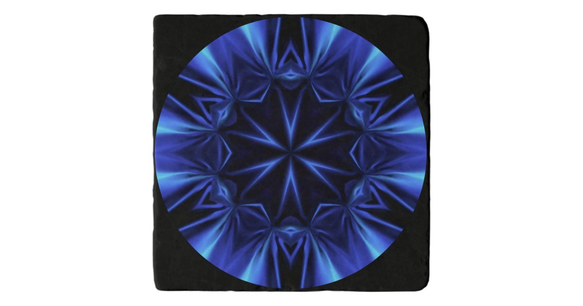 Blue Time Warp ~ Inspired By The Milky Way Galaxy Trivet | Zazzle