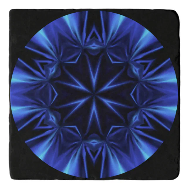 Blue Time Warp ~ Inspired By The Milky Way Galaxy Trivet | Zazzle