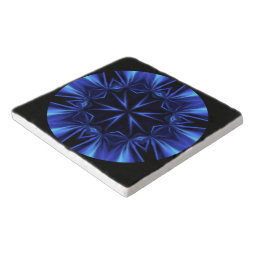 Blue Time Warp ~ Inspired By The Milky Way Galaxy Trivet | Zazzle