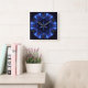 Blue Time Warp V1 ~ Time Machine ~ Square Wall Clock | Zazzle