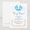 Blue Tiny Toes Baby Shower Invitation | Zazzle