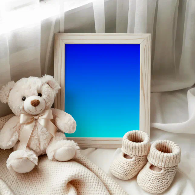 Blue to Aqua Gradient Poster | Zazzle