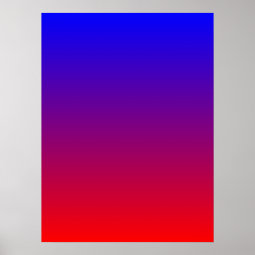 Blue to Red Gradient Poster | Zazzle