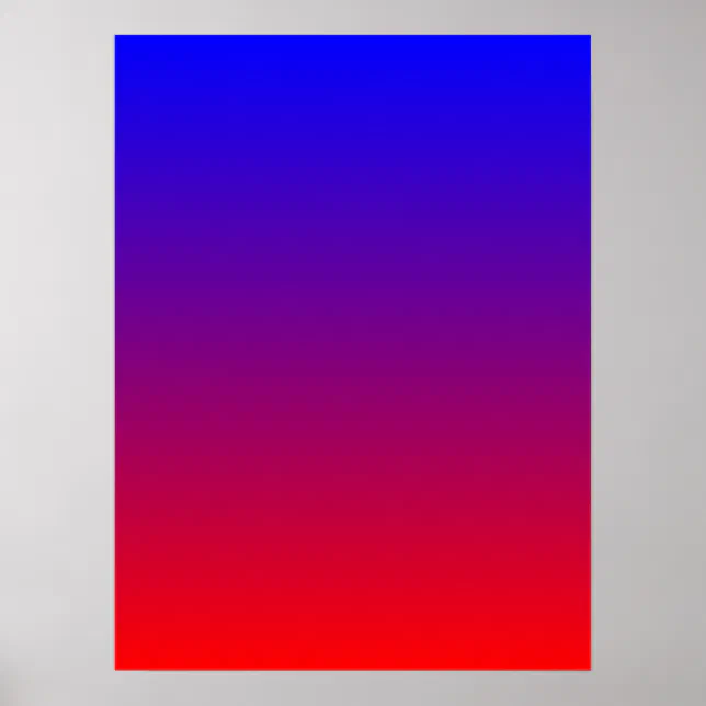 Blue to Red Gradient Poster | Zazzle