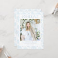Blue Toile Graduation Announcement Card Invite | Zazzle