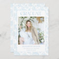 Blue Toile Graduation Announcement Card Invite | Zazzle