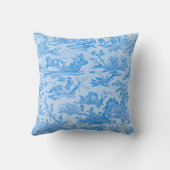 Blue Toile Throw Pillow | Zazzle