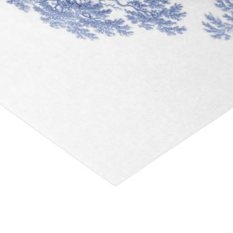 Blue Toile Vintage French Pastoral Bridge Boat I Tissue Paper | Zazzle
