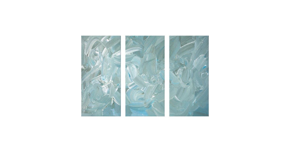 Blue Tone Abstract Painting Canvas Print | Zazzle