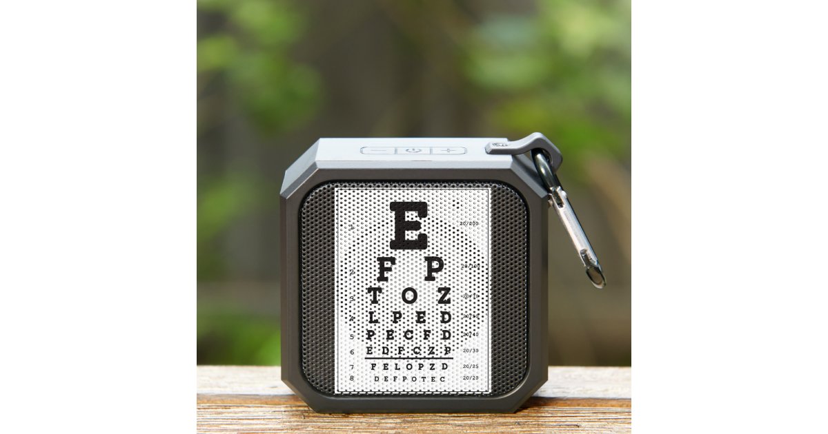 Blue Tooth Speaker Eye Chart | Zazzle