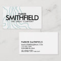 Blue Topography Pattern Business Card | Zazzle