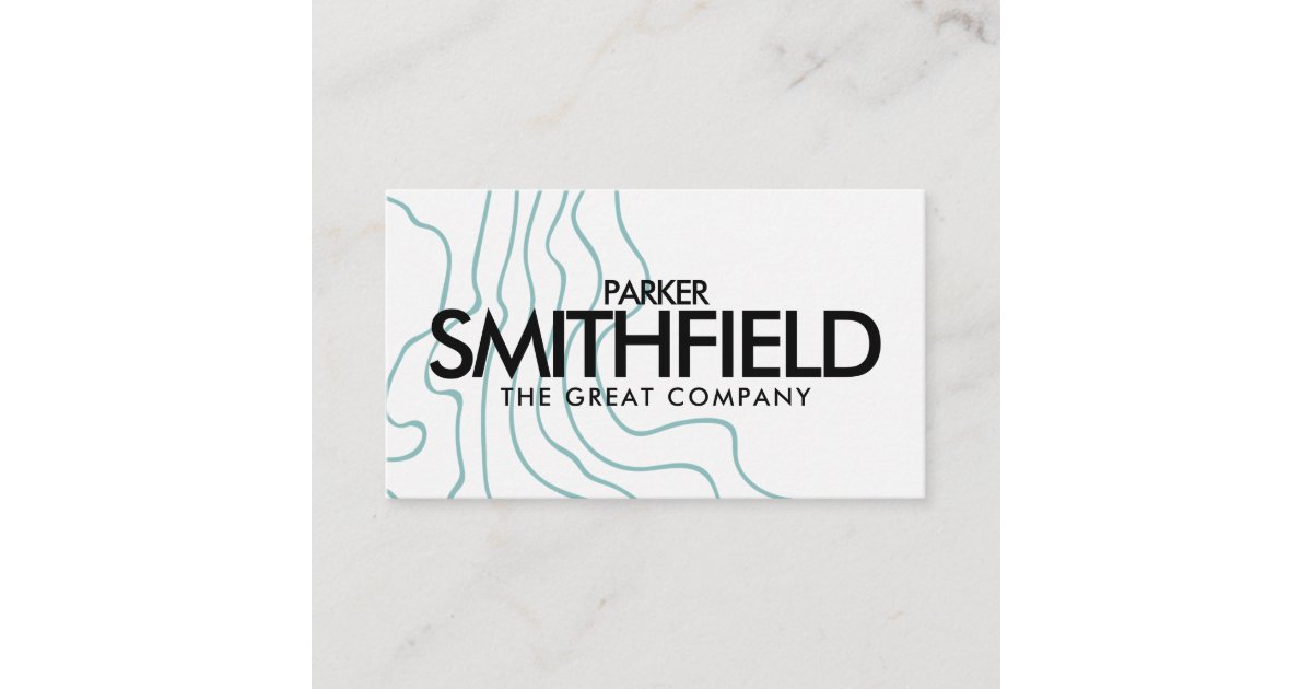Blue Topography Pattern Business Card | Zazzle