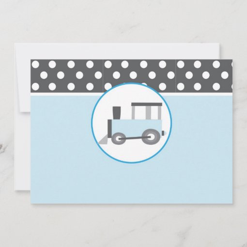 Blue Train Birthday Invitation | Zazzle